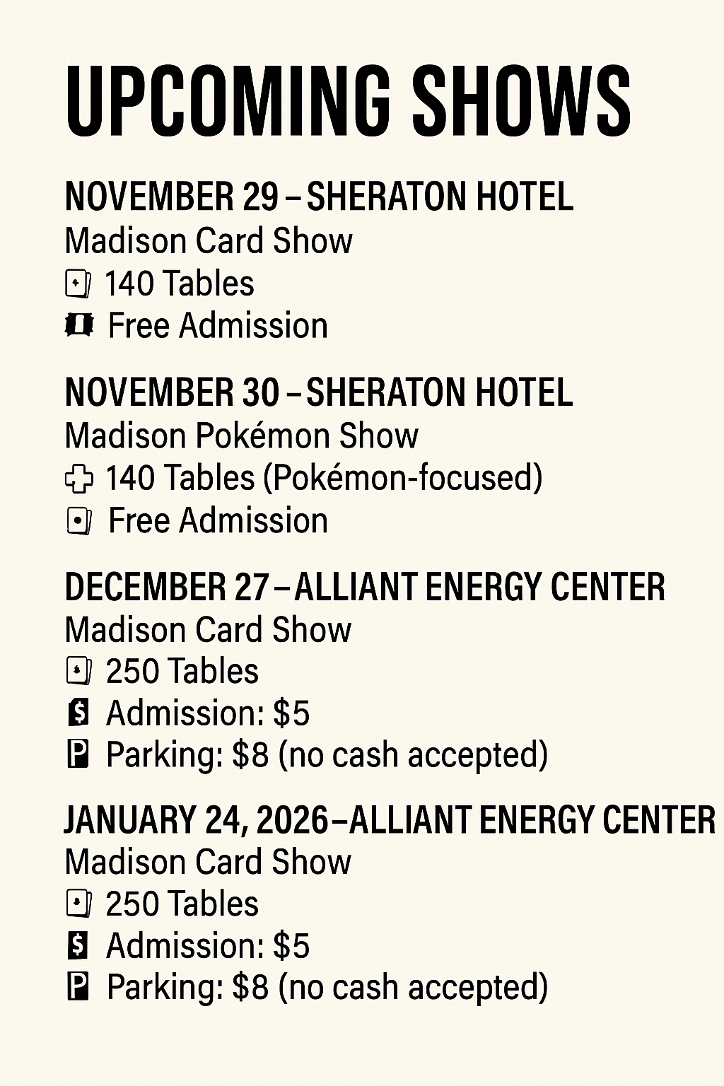 Madison Card Show